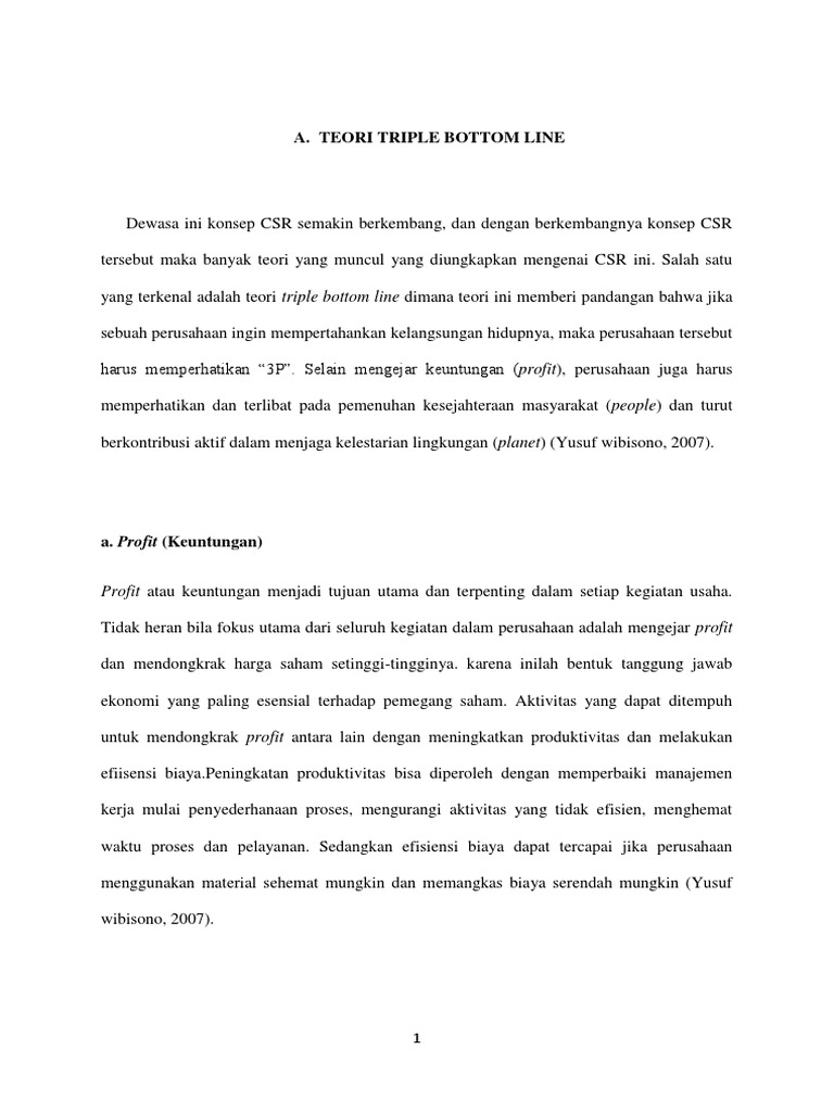 Triple Bottom Line | PDF