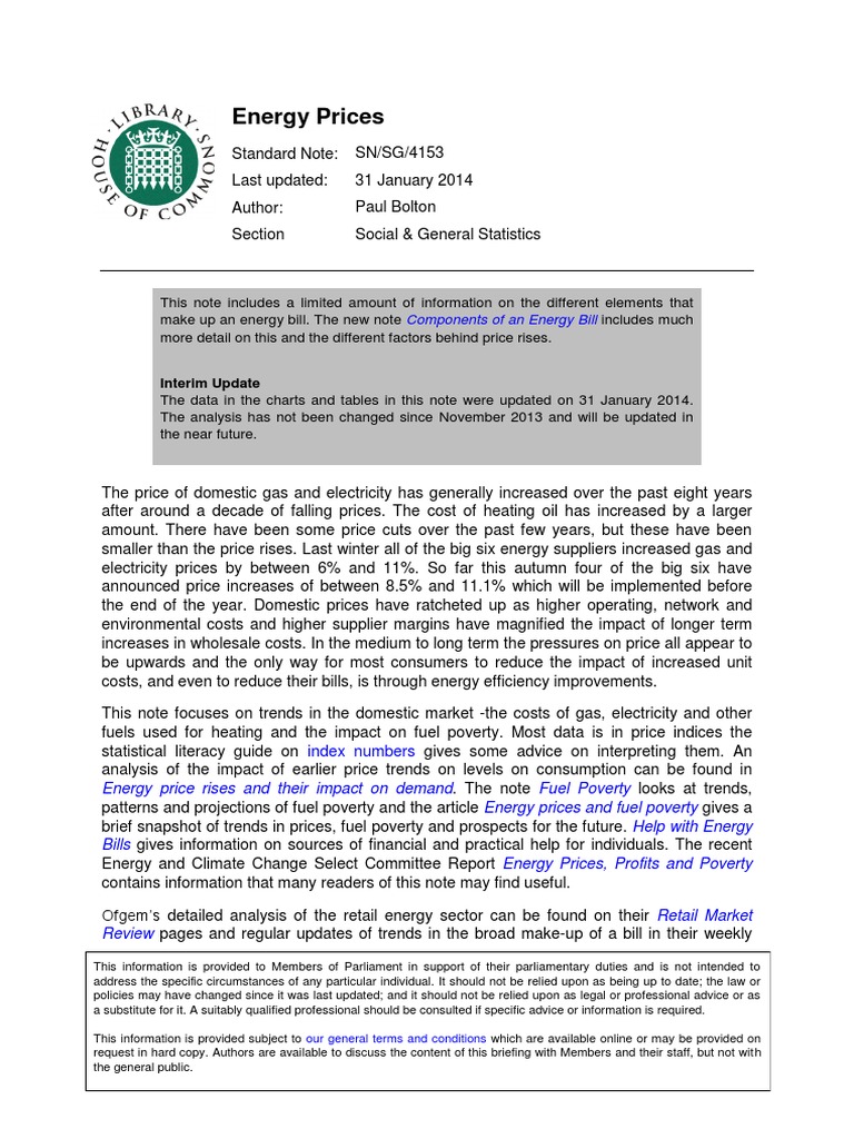 Energy Price Increases in The UK | PDF | Natural Gas | Efficient Energy Use