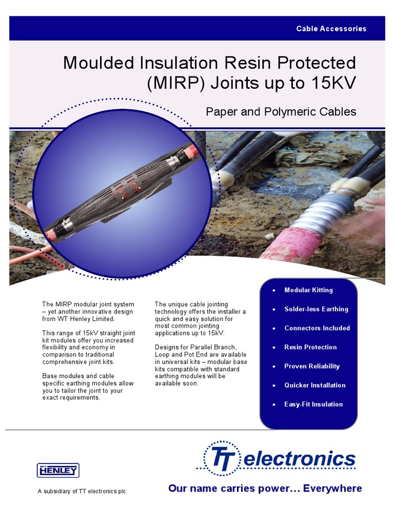 Moulded Insulation Resin Protected (MIRP) Joints Up To 15KV: Paper and ...