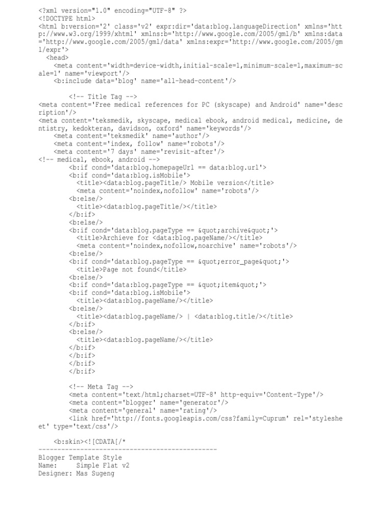 Template Teksmedik | PDF | Html Element | Web Development