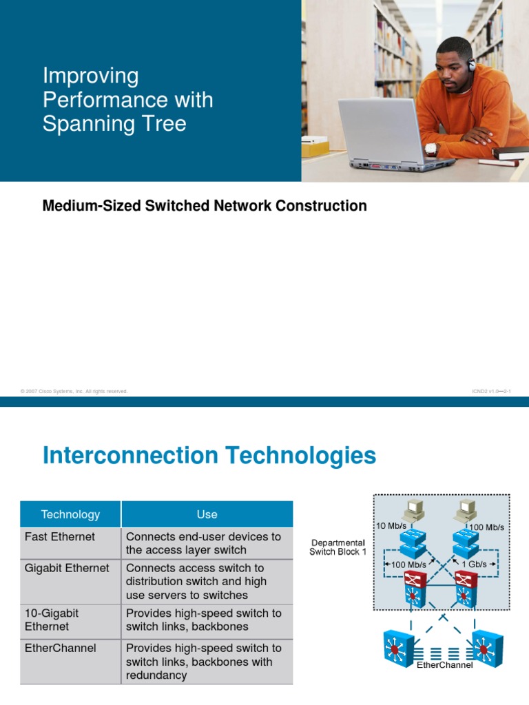 Improving Performance With Spanning Tree: Medium-Sized Switched Network Construction | PDF ...