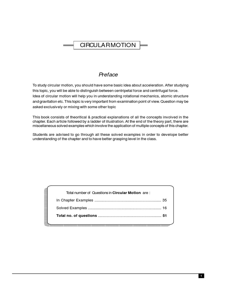 Circular Motionpdf | PDF | Acceleration | Rotation Around A Fixed Axis