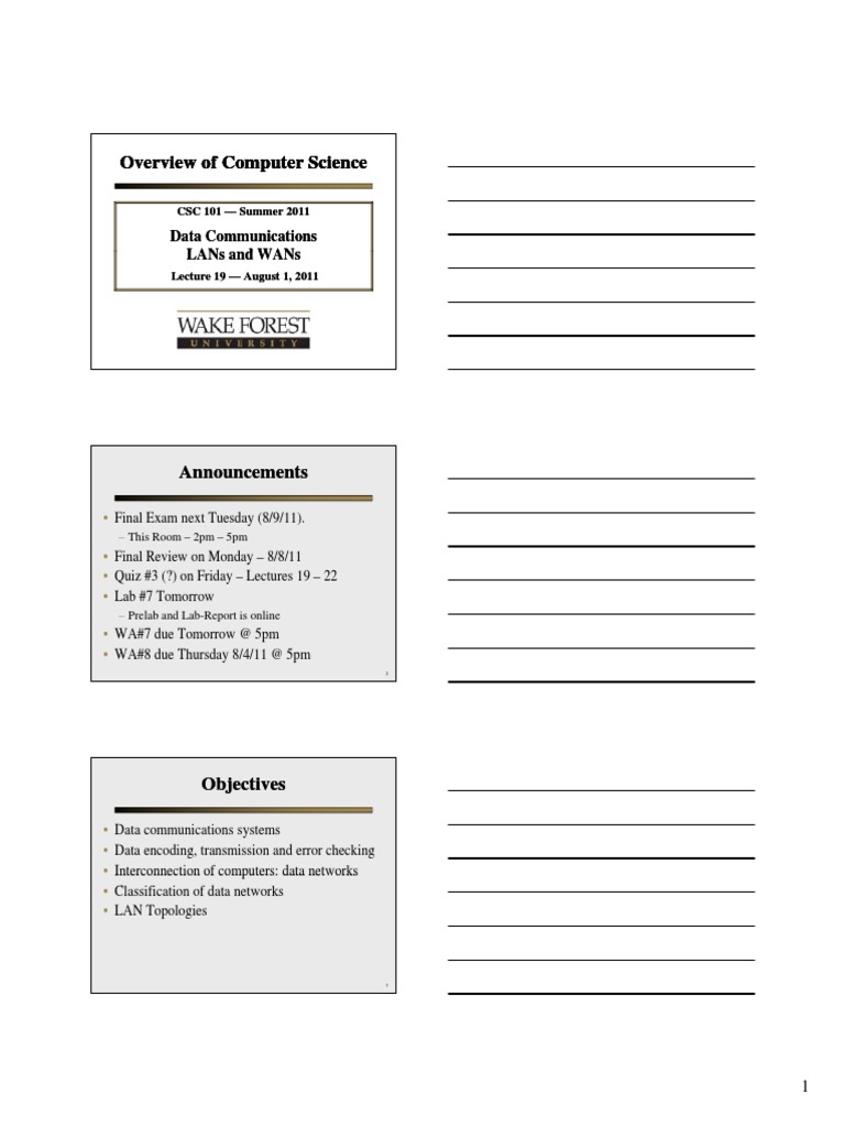 Overview of Computer Science Overview of Computer Science Overview of ...