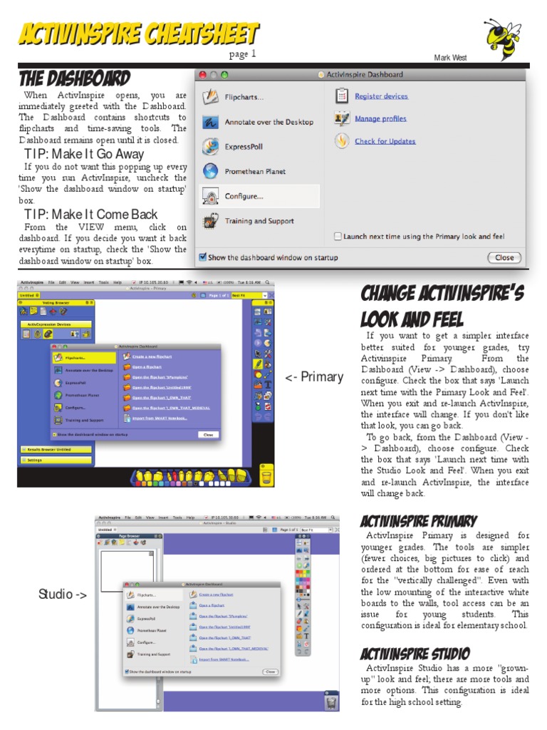 ActivInspire Guide for Educators | PDF | Button (Computing) | Icon (Computing)