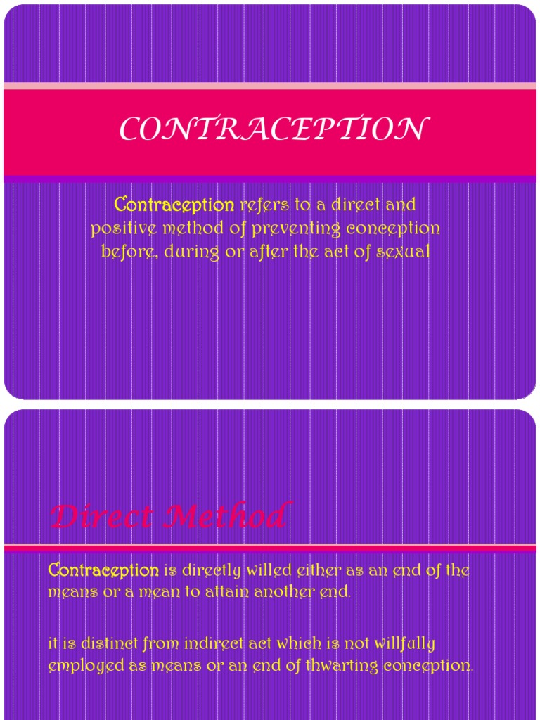 Contraception | PDF | Combined Oral Contraceptive Pill | Birth Control