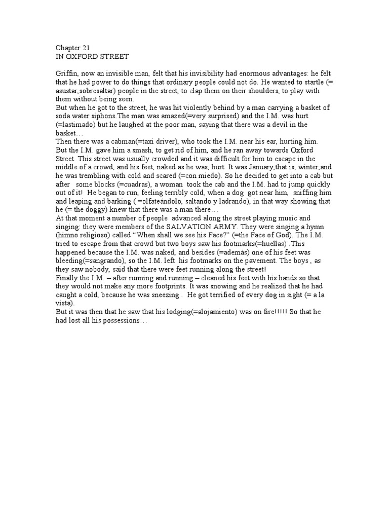 Chapter 21 The Invisible Man | PDF | Art