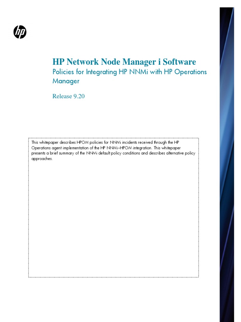 HP Man NNM Hpom Policy Patterns 9.20 PDF | PDF | Oracle Corporation | Hewlett Packard