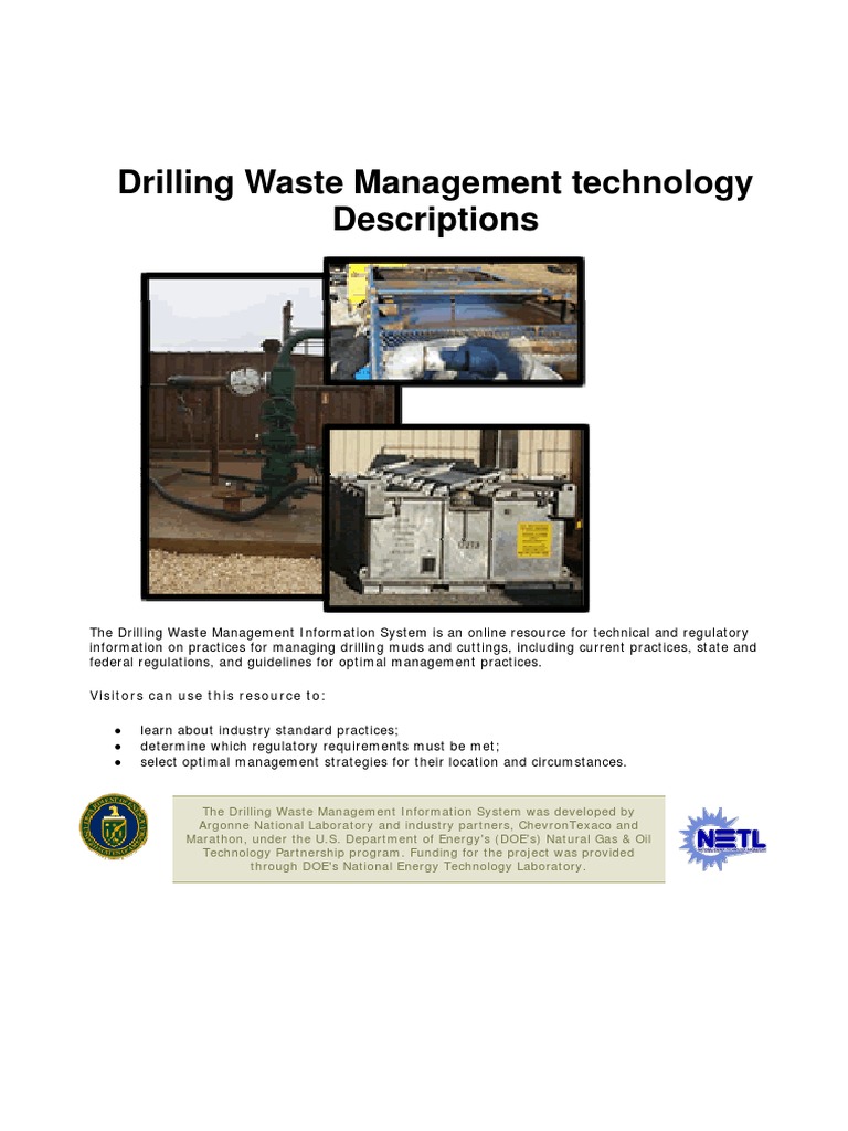Drilling Waste MGT Tech | PDF | Casing (Borehole) | Oil Well