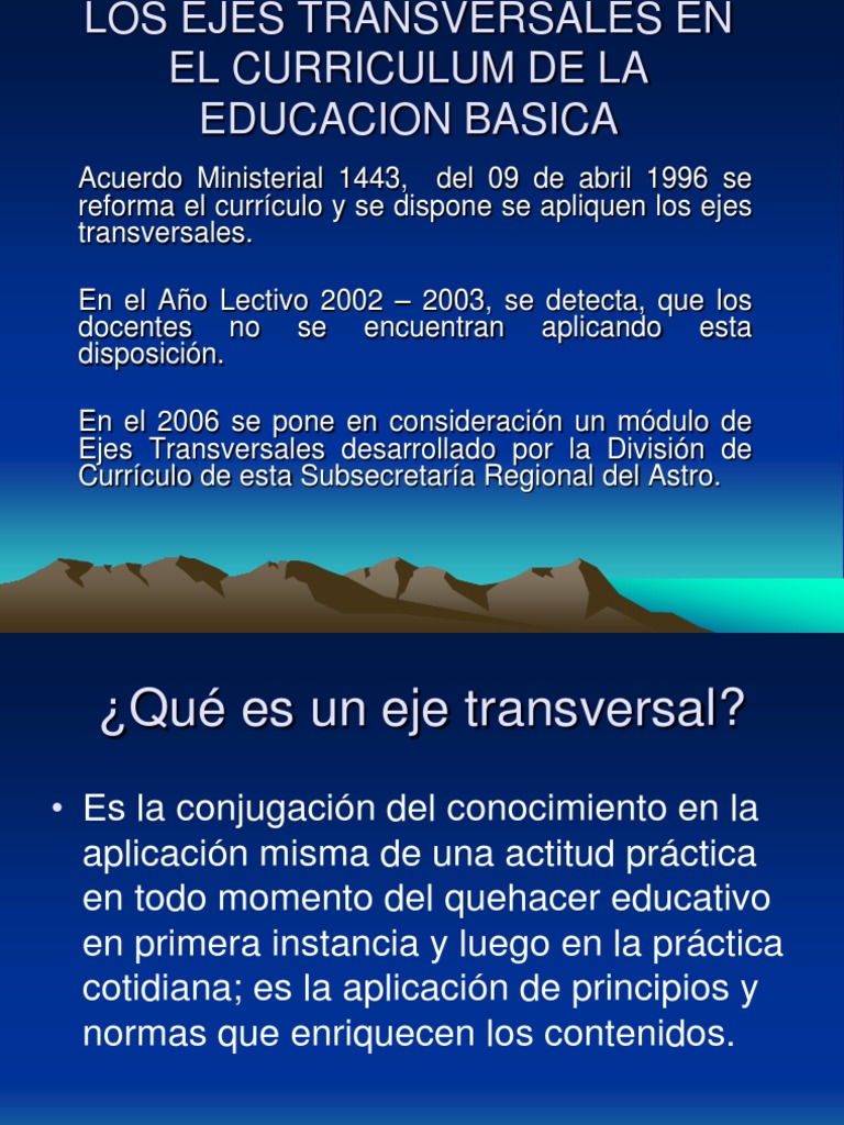 Ejes Transversales Si | PDF | Educación avanzada