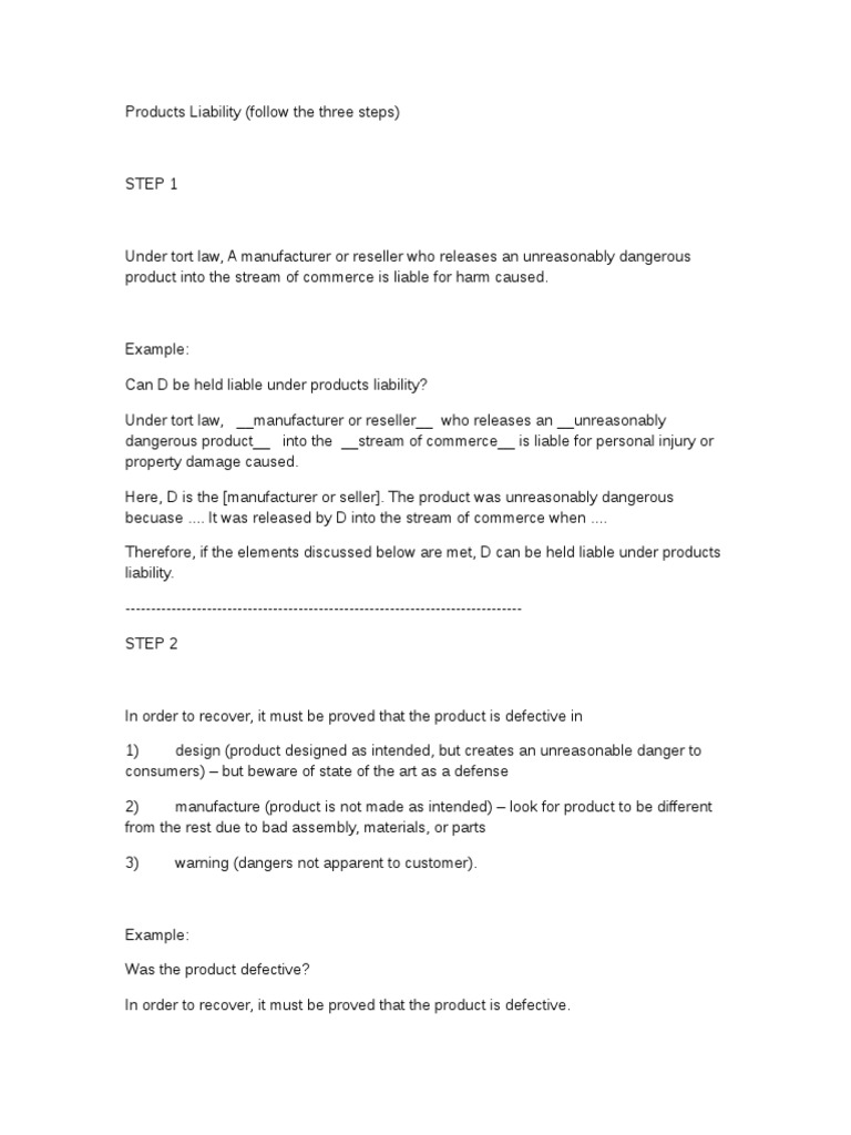 Understanding Product Liability Examples | PDF | Product Liability ...