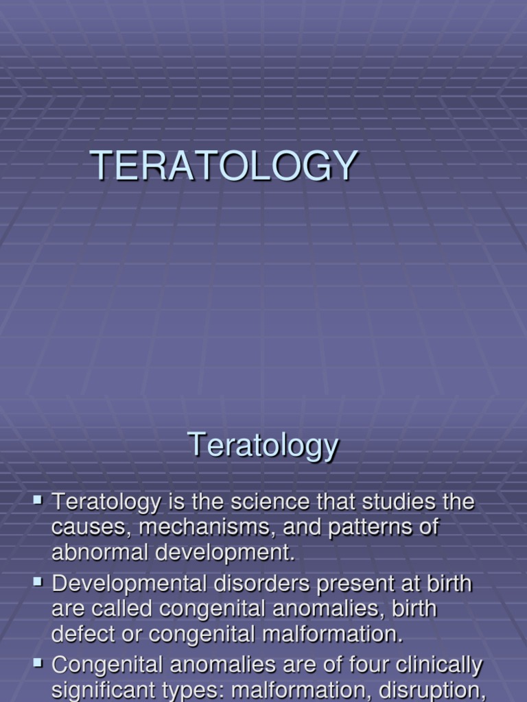Teratology | Congenital Disorder | Fetus