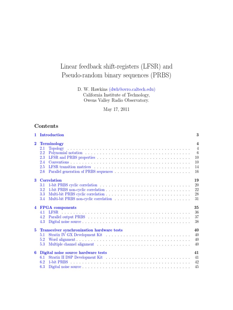 LFSR Tutorial | PDF | Computer Engineering | Applied Mathematics