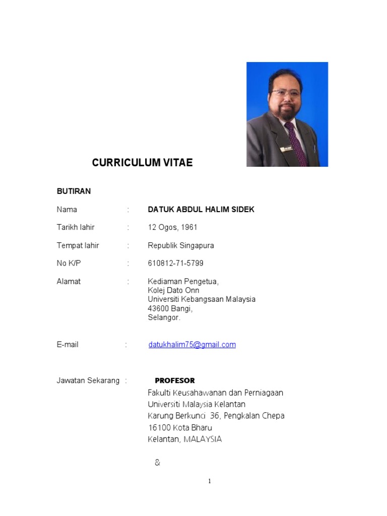 Curriculum Vitae | PDF
