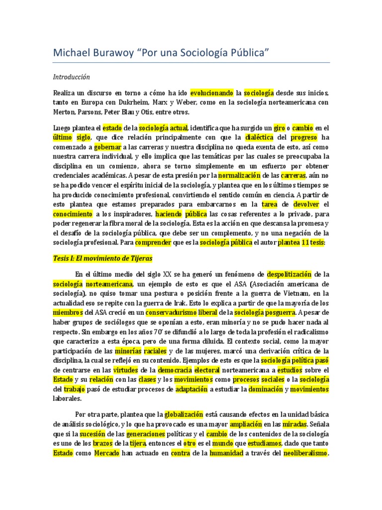 1 Michael Burawoy | PDF | Sociología | Conocimiento