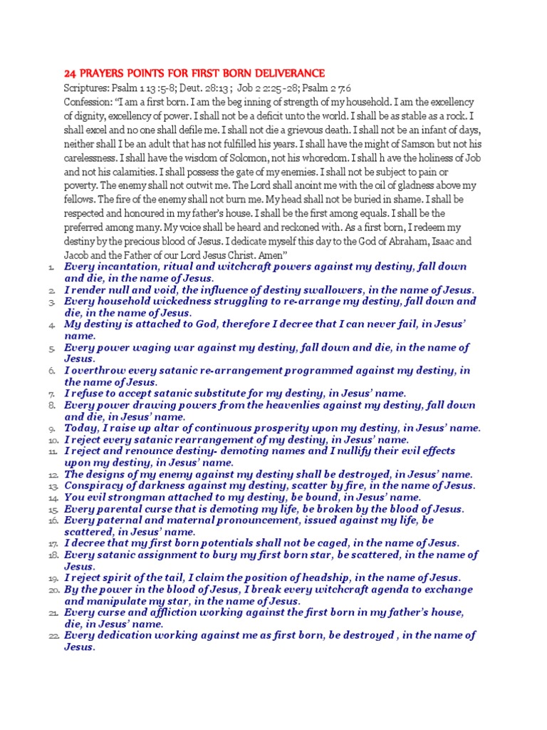 24 Prayers Points | PDF | Jesus | Prayer