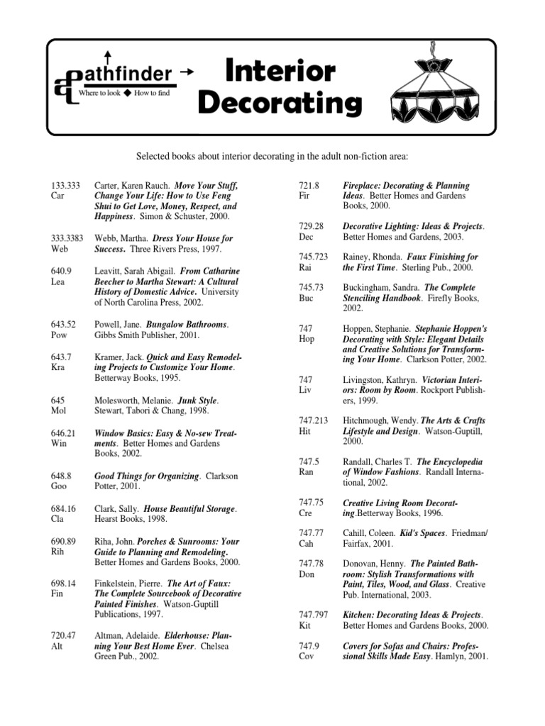 Interior Decorating Resources | PDF | Interior Design | Architectural ...