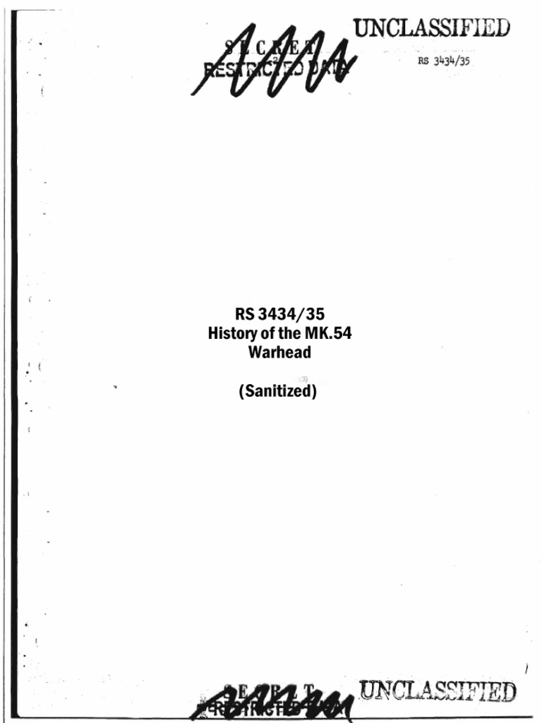 History of The W54 | PDF | Nuclear Weapons | Fuze