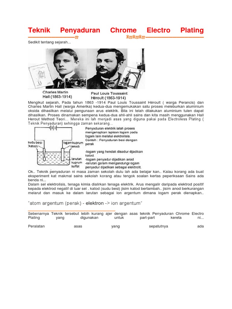 Teknik Penyaduran Chrome Electro Plating | PDF | Besi | Oksida