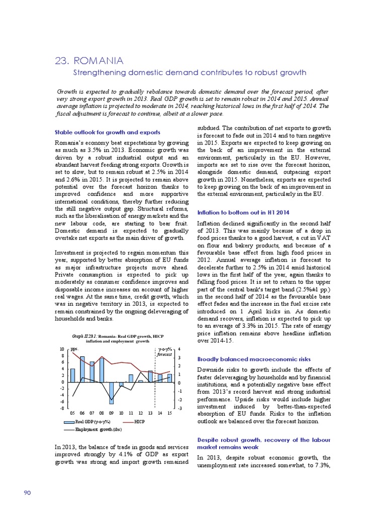 Romania: Strengthening Domestic Demand Contributes To Robust Growth ...