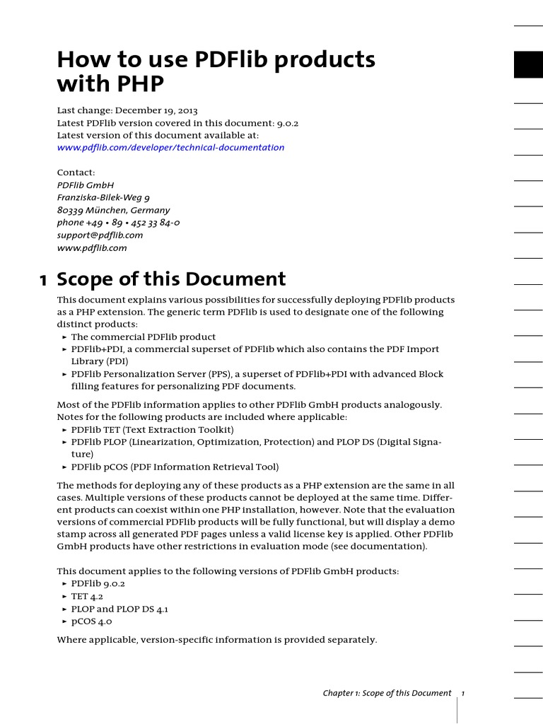 PDFlib in PHP HowTo | PDF | Php | Ibm System I