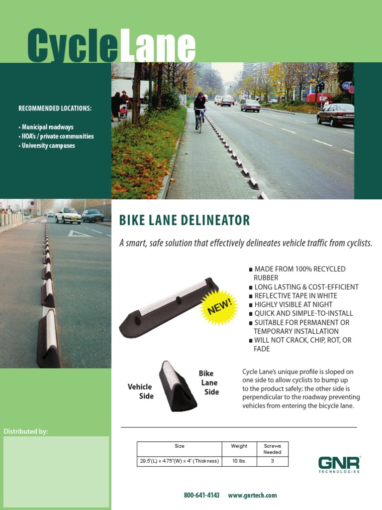 Bike Lane Delineator Installation Guide | PDF | Business | Home & Garden
