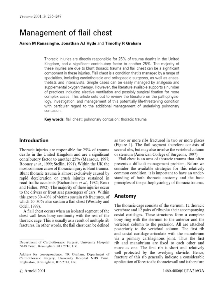Management Flail Chest | PDF