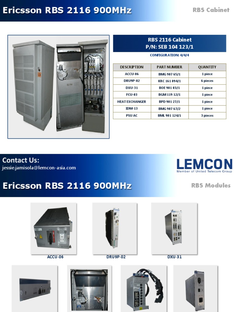 Ericsson Rbs 2116 900mhz