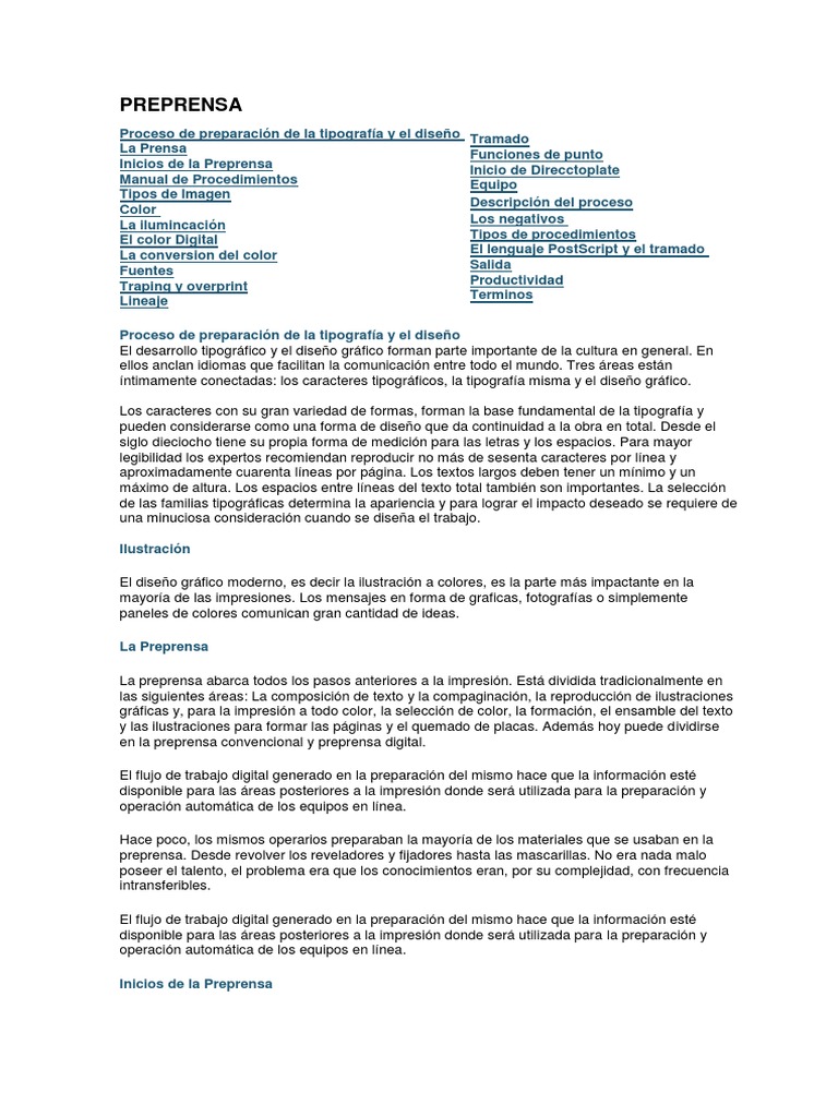 Proceso de Preprensa y Tipografía | PDF | Color | Píxel