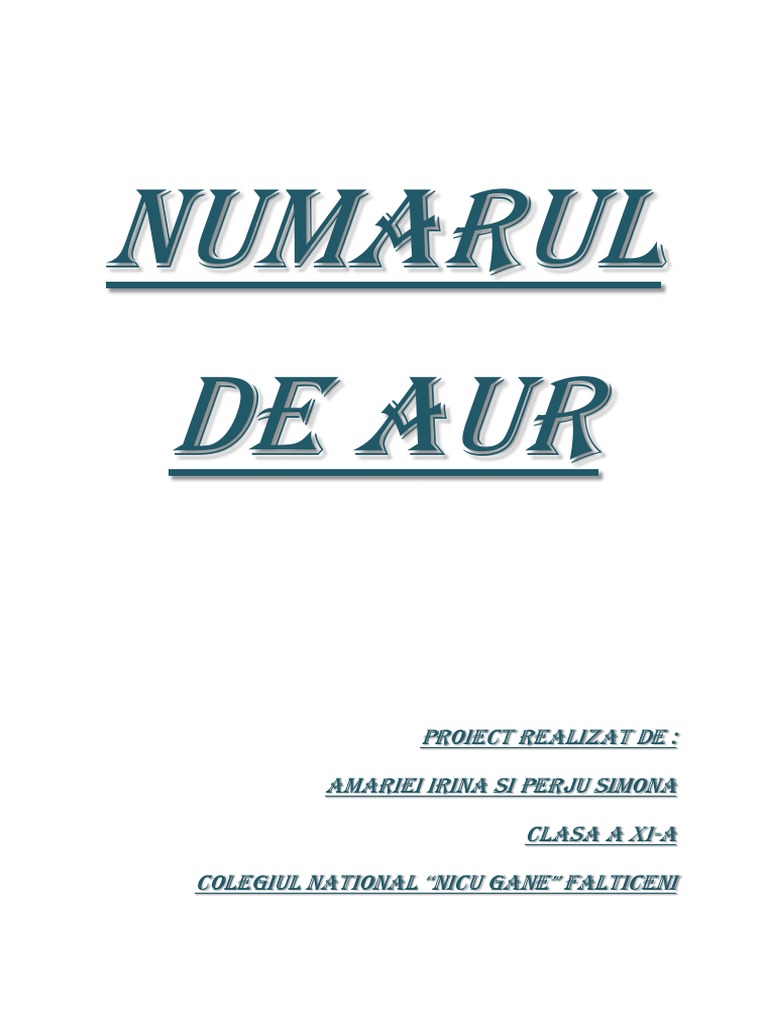 Numarul de Aur | PDF
