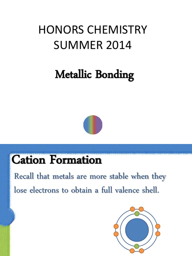 3-5 Metallic Bonding Slides | PDF
