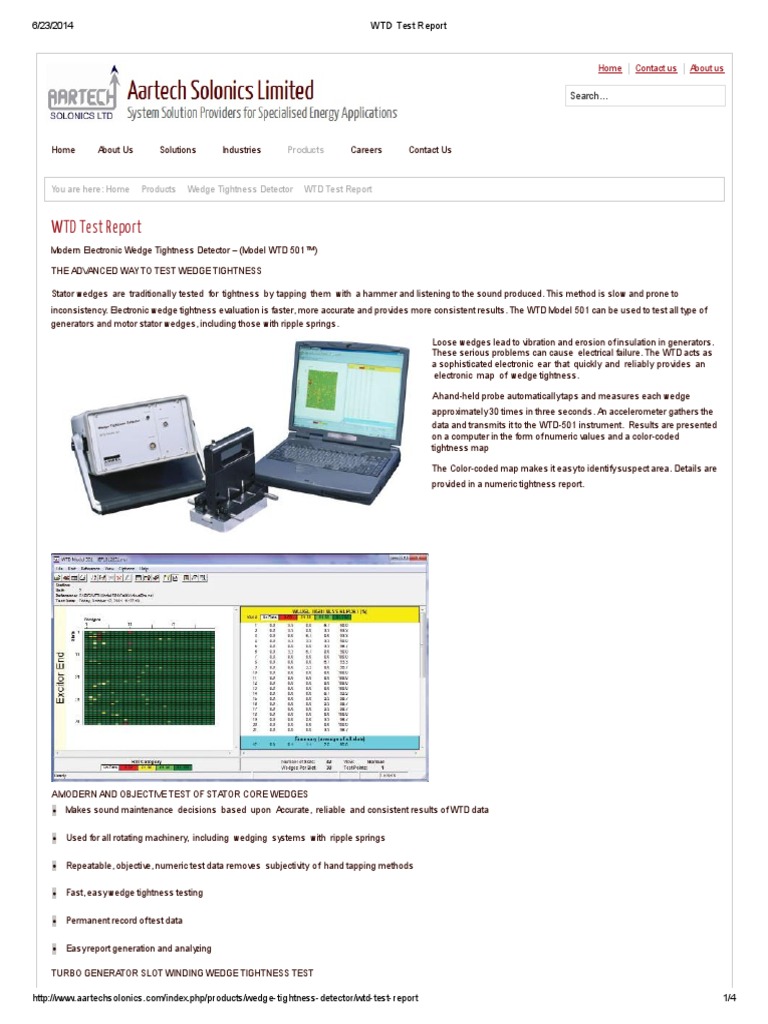 WTD Test Report | PDF | Electric Generator | Power Station