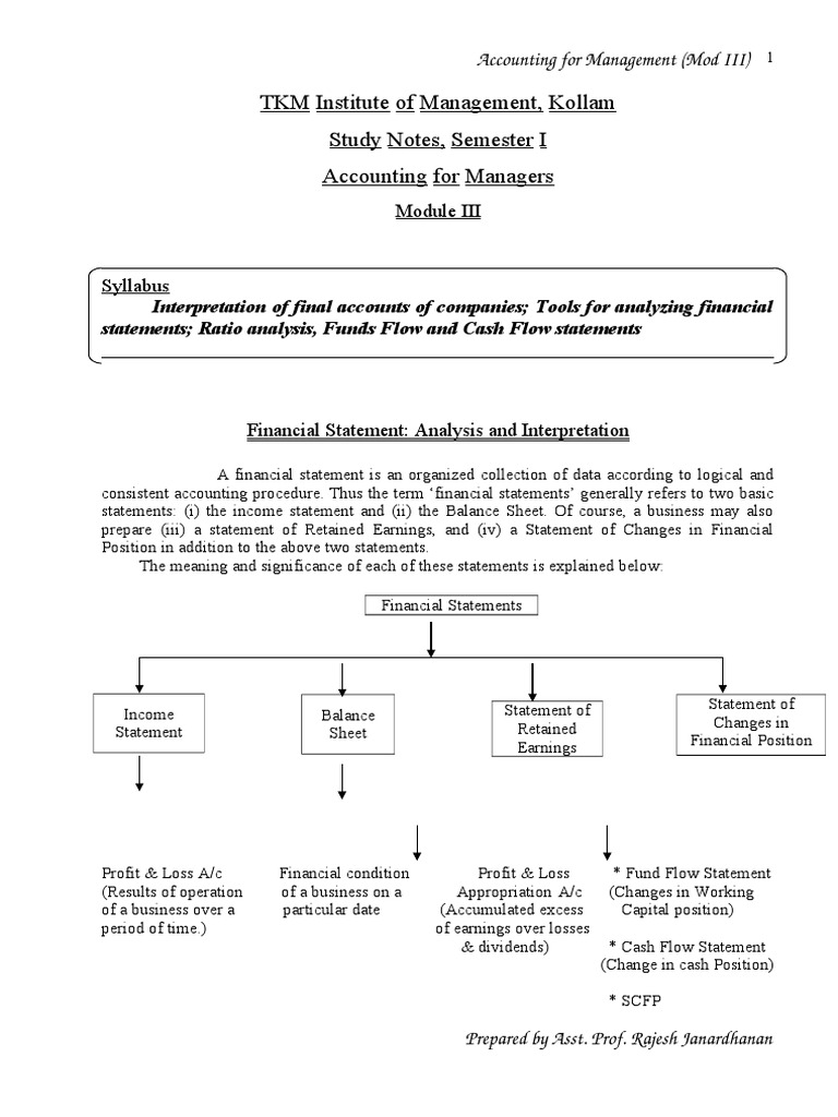 Financial Management Module 3 | PDF | Balance Sheet | Income Statement