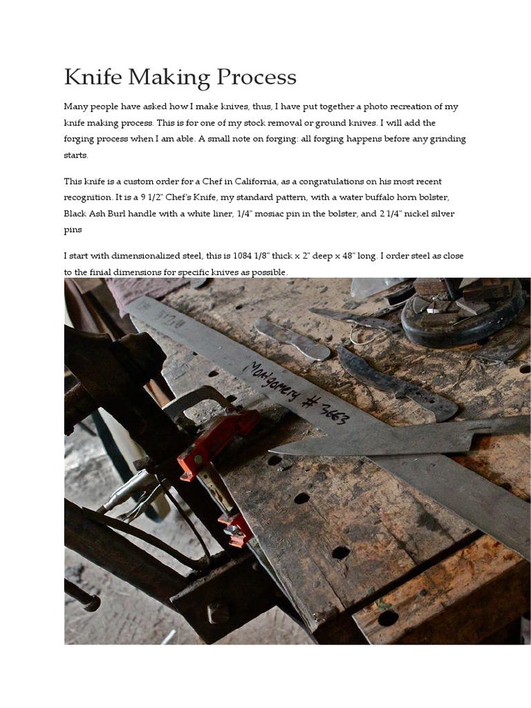 Knife Making Process Photo Guide | PDF | Knife | Blade