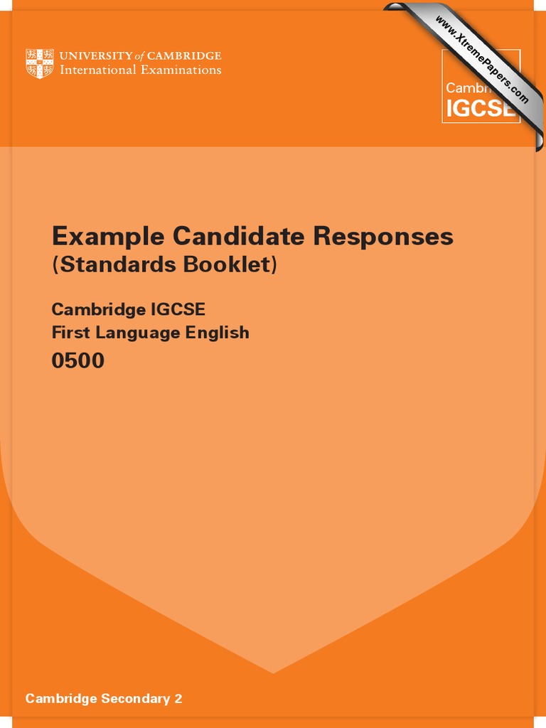 IGCSE 0500 First Language English Standards Booklet 2010 | PDF | Test ...