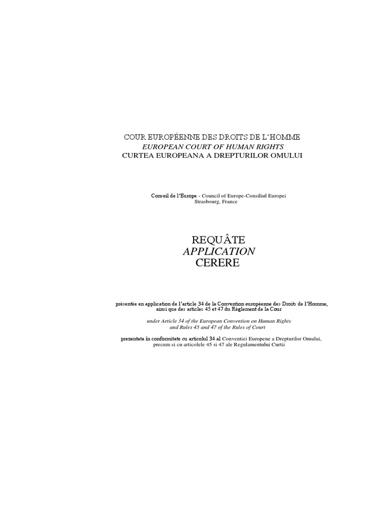 Cerere Cedo in Limba Romana Completata | PDF