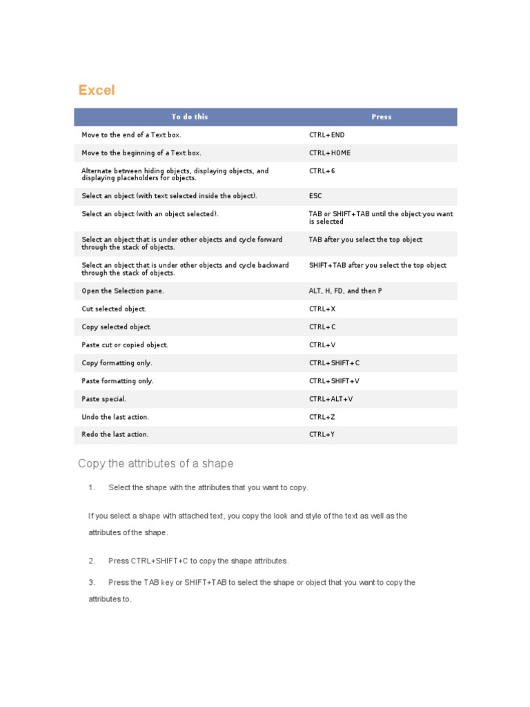Keyboard Short Cuts - 2007 | PDF | Menu (Computing) | Cursor (User Interface)