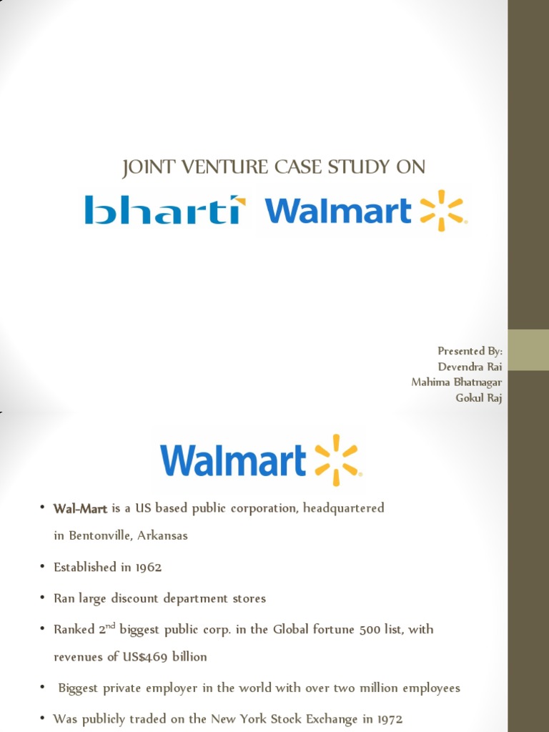 Joint Venture Case Study On Bharti Walmart | PDF | Walmart | Retail