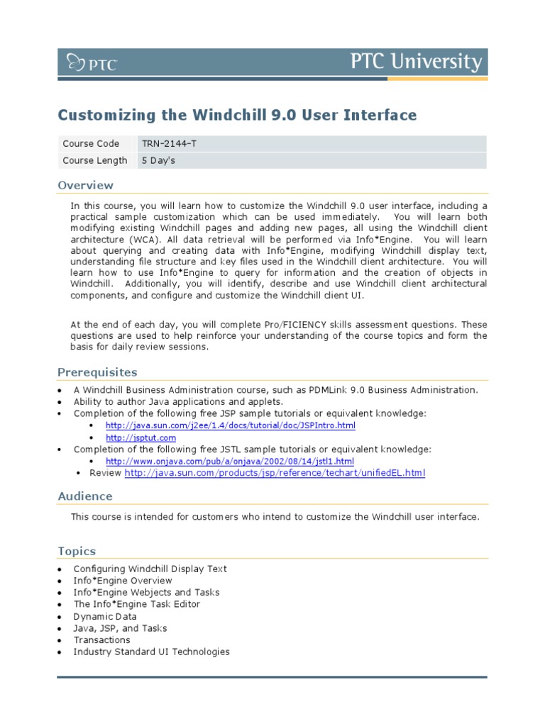 Customizing The Windchill 9 User Interface | Download Free PDF | Java ...