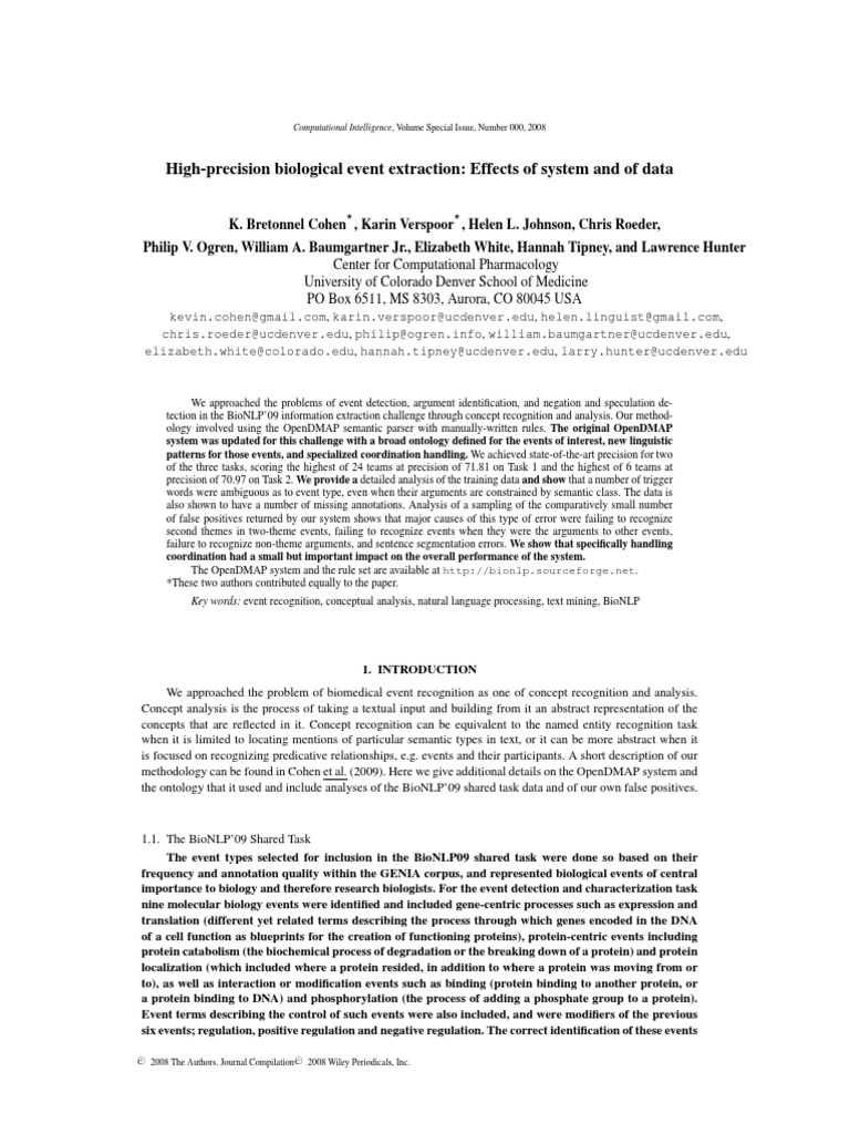 Bionlp09 Coin Paper | PDF | Parsing | Ontology (Information Science)