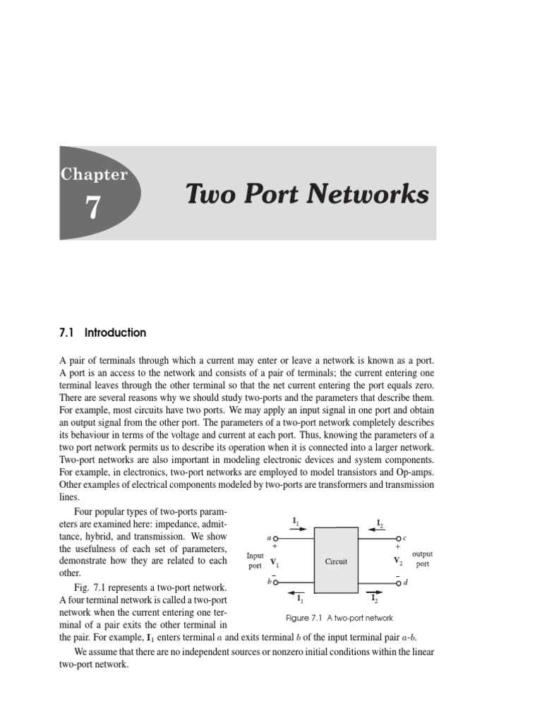 Two Port Networks | PDF | Electronic Circuits | Electrical Circuits