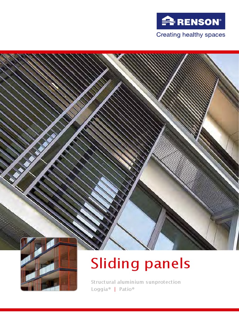 Renson Sliding Panels | PDF | Ventilation (Architecture) | Air Conditioning
