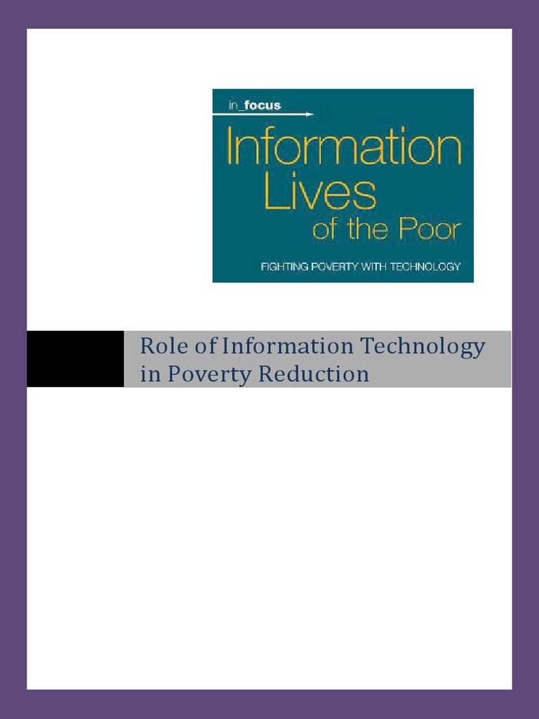 IT Strategies for Poverty Alleviation | PDF | Poverty Reduction | Poverty