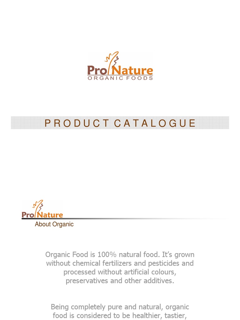 Pro Nature Product Catalogue | PDF | Fruit Preserves | Pickling