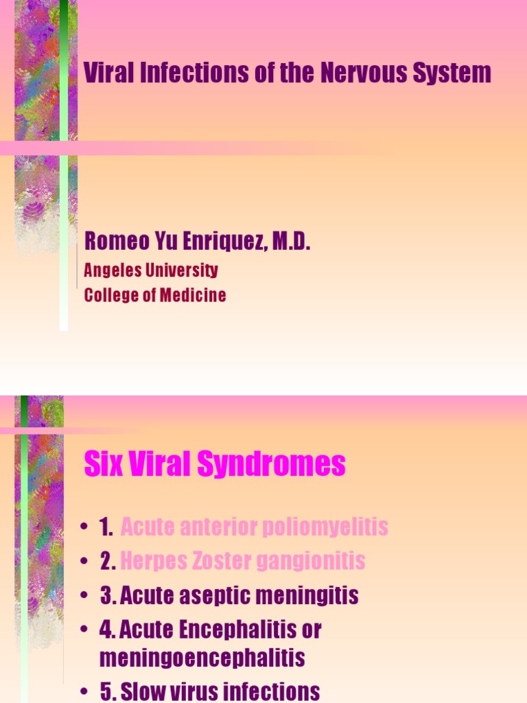 Viral Infections of The Nervous System | PDF
