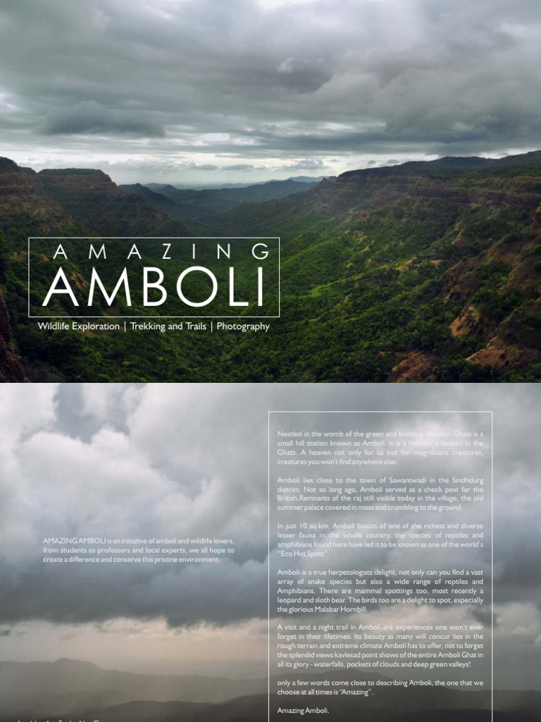 Amazing Amboli: E-Brochure | PDF | Conservation | Nature
