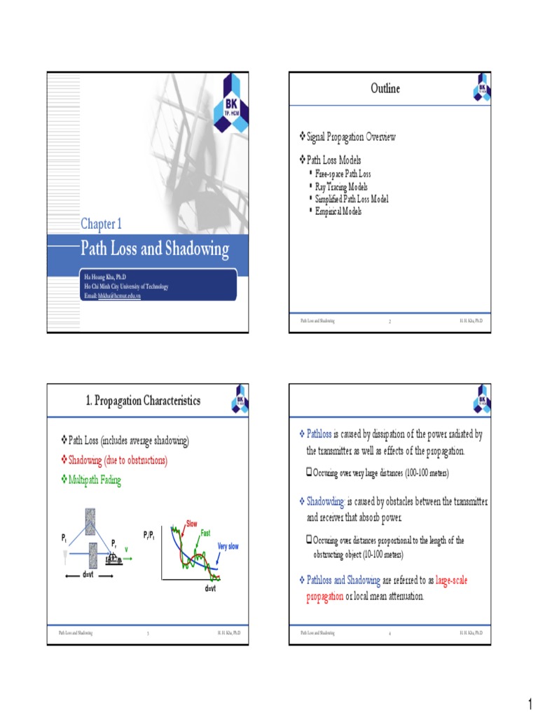 WC-Chapter 1-Path Loss and Shadowing PDF | PDF | Antenna (Radio ...