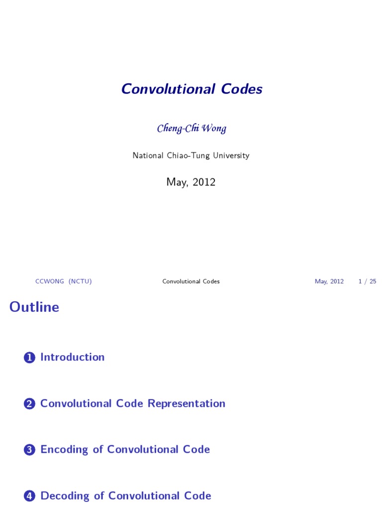 Understanding Convolutional Codes | PDF | Theoretical Computer Science ...