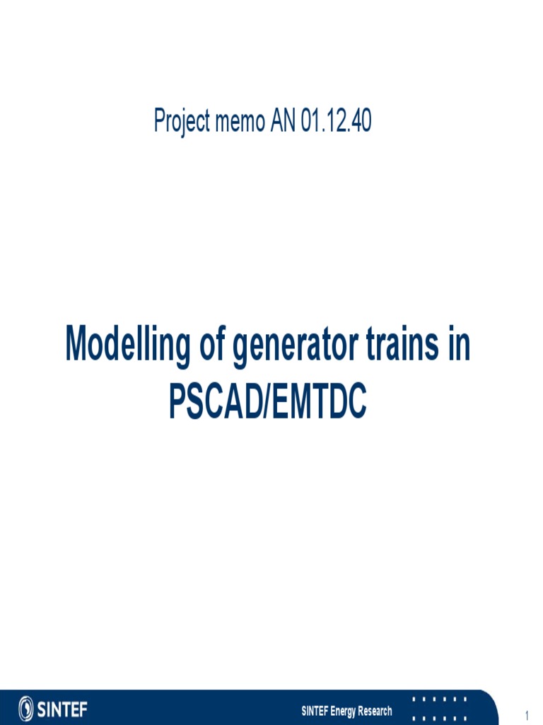 Applications Of Pscad Pdf Electric Generator Gas Turbine