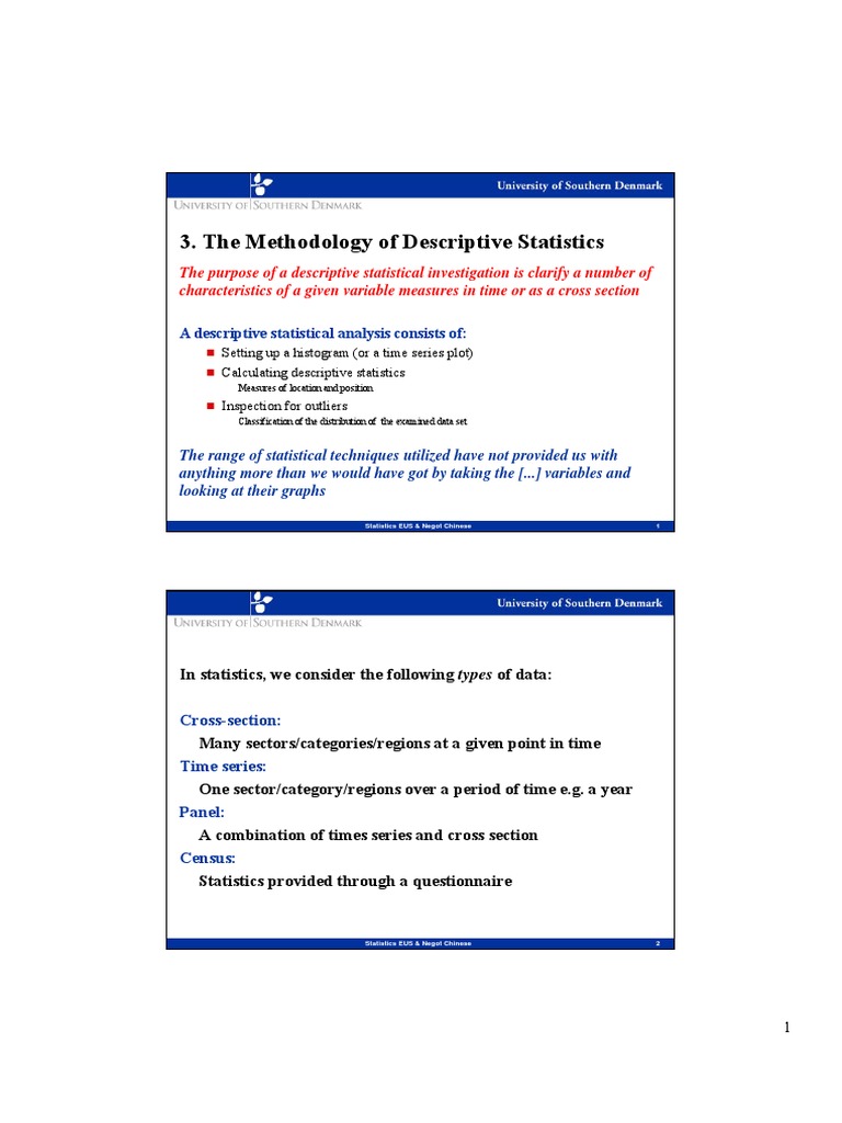 Descriptive Statistics Pdf Coefficient Of Variation Median