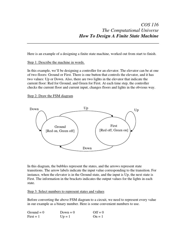 Fsm Tutorial Pdf Computer Engineering Logic